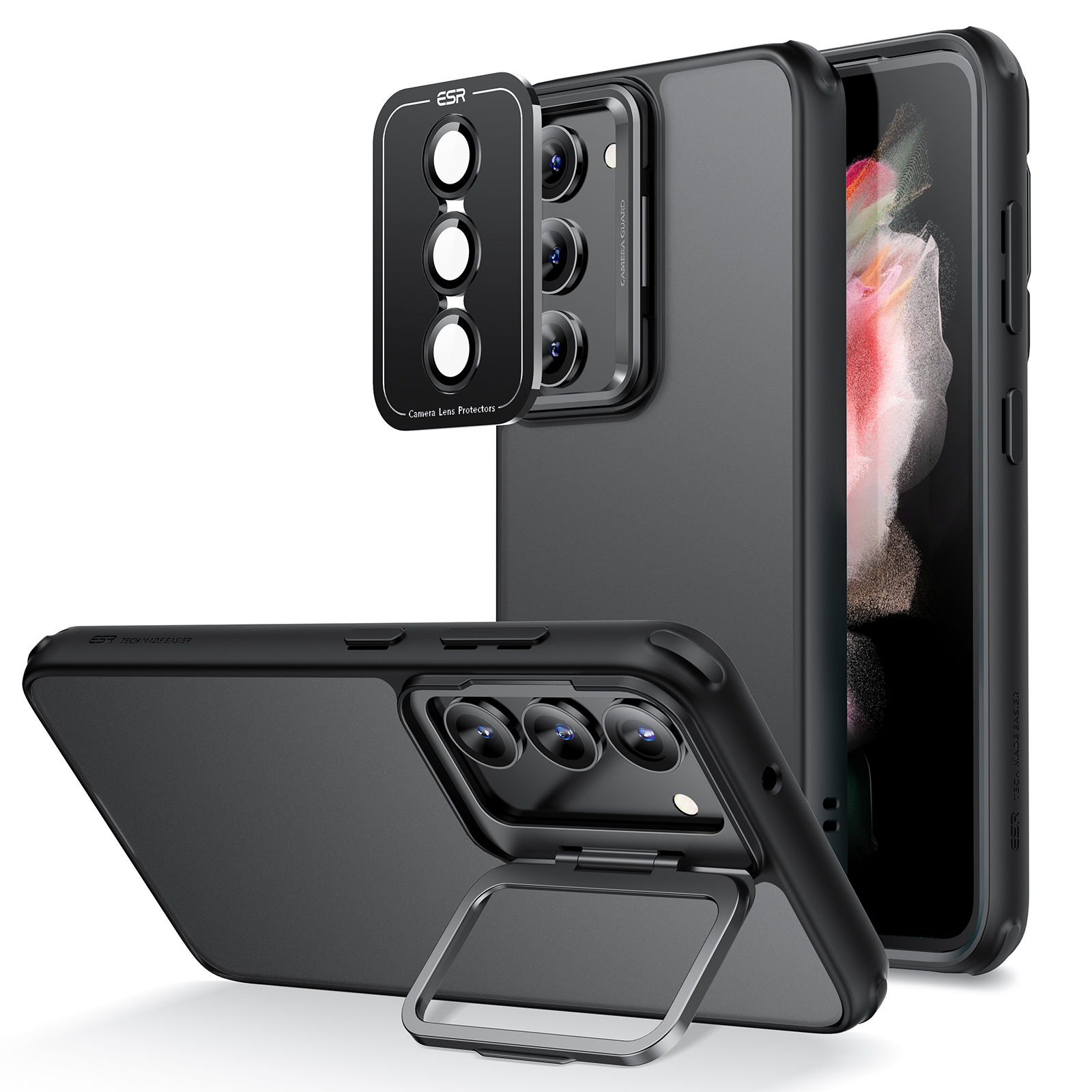 Samsung Galaxy S23 Kickstand Case and Camera Lens Protectors Set | ESR