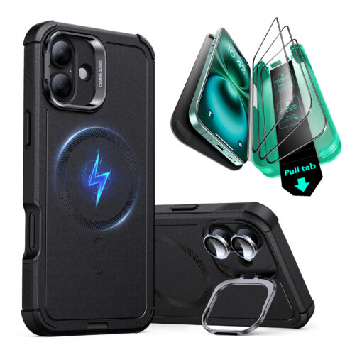 iPhone 16 Rugged MagSafe Case with Screen Protector Bundle